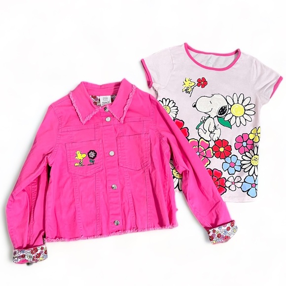 Peanuts | Matching Sets | Snoopy Bundle Set Girls Peanuts Matching Pink ...